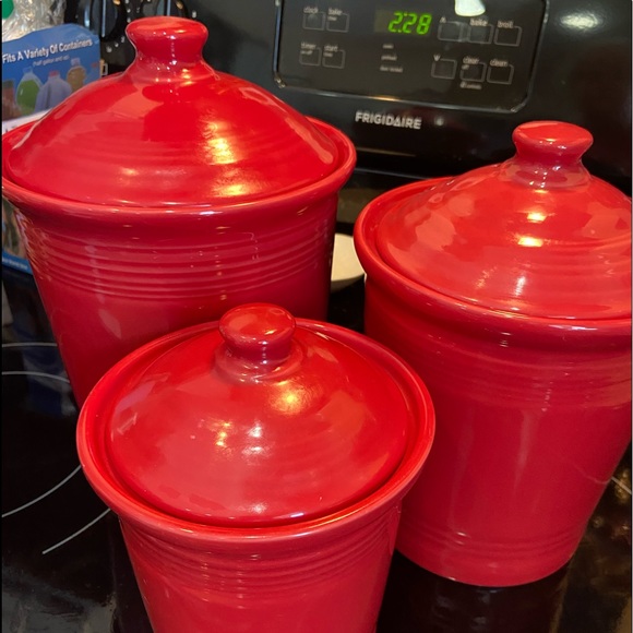 Fiesta | Kitchen | Large Medium And Small Canisters Made By Fiesta ...